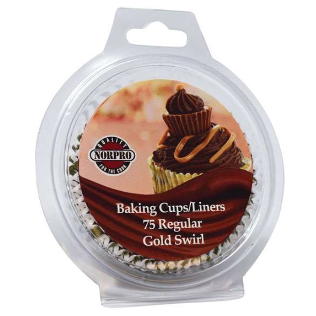 Swirl Gold Baking Cups 75cnt – Surfas Online
