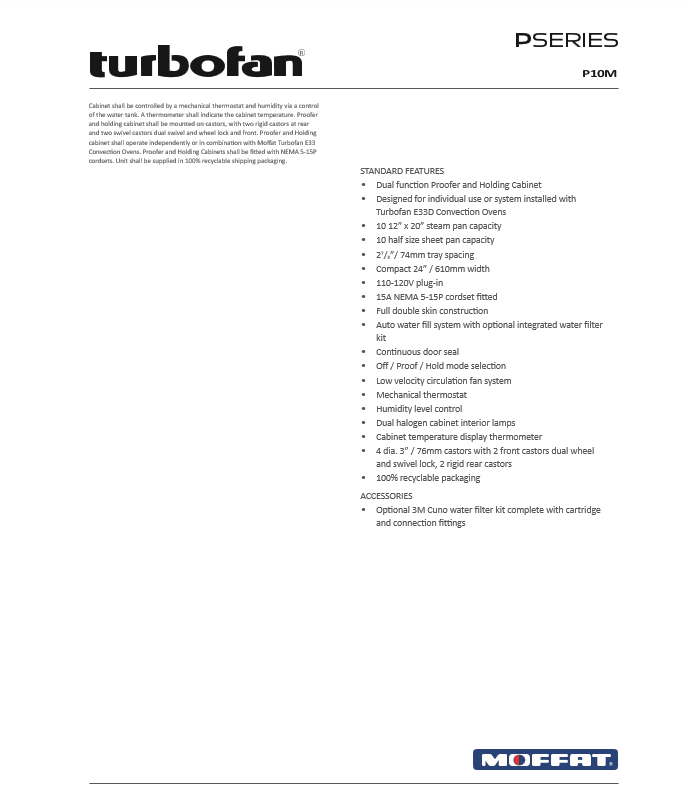 Turbofan Proofer/Holding Cabinet – Surfas Online
