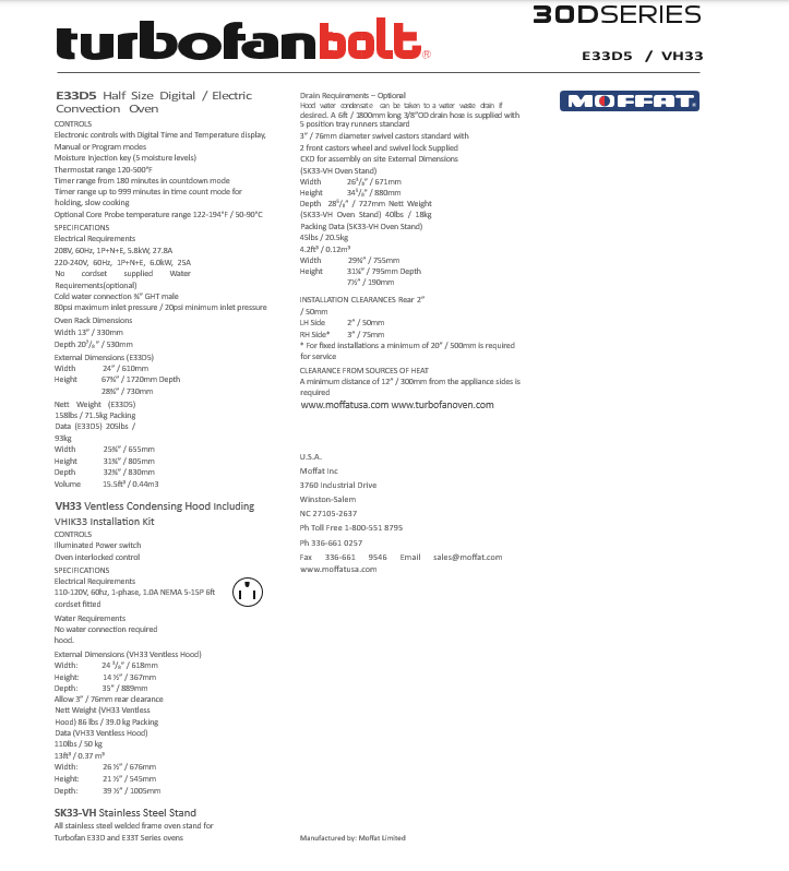 Turbofan Half Sheet Oven Convection – Surfas Online